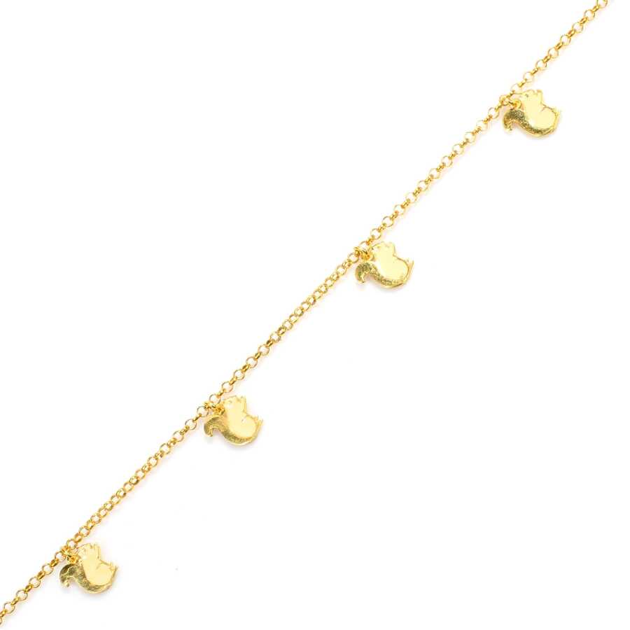 22 Ayar Altın 6 Adet Göz Boncuklu Halhal | NUSRETTAKI